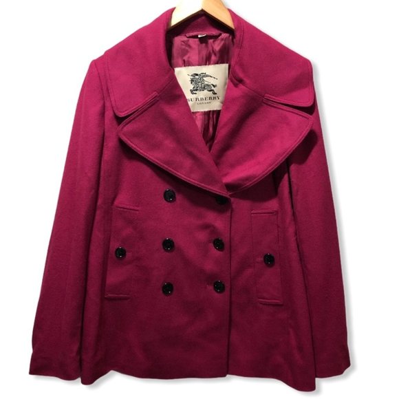 Burberry | Jackets & Coats | Burberry Wool Cashmere Luxurious Peacoat ...